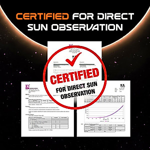 AAA Eclipse (50 PACK Solar Eclipse Glasses - AAS Approved 2024 - Made in USA - ISO Certified 12312-2 & CE Certfied Direct Solar Eclipse Viewing Glasses