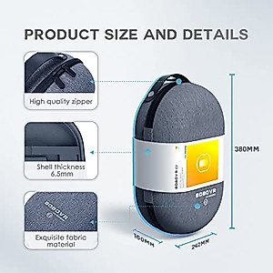BOBOVR C2 Carrying Case - Compatible with Quest 2 Strap and Controllers, Hard Large Space,Travel Protection, Waterproof Zipper Technology