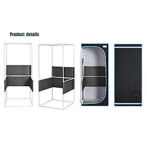 SALUSHEAT Full Size Infrared Sauna, One Person Home Sauna Spa Portable Sauna Tent with Remote Heating Foot Pad, Upgraded Chair, Black(29.1"*29.1"*66.5")