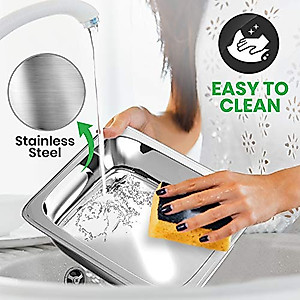 NutriChef 3 Buffet Warmer Server Professional Hot Plate Food Warmer Station , Easy Clean Stainless Steel , Portable & Great for Parties Holiday & Events Max Temp 175F