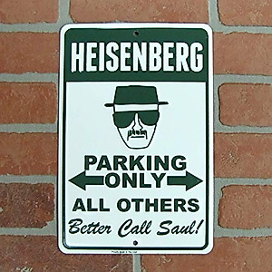 TG,LLC Treasure Gurus Breaking Bad Heisenberg No Parking 8x12 Metal Sign Man Cave Garage Home Wall Decor