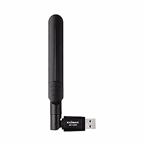Edimax Wi-Fi 5, 802.11ac AC1200 Dual-Band Adapter for PC w/MU-MIMO, 867Mbps (5GHz) + 300Mbps (2.4GHz) Wireless USB 3.0 Adapter Dongle w/Adjustable Antenna, Win 11, Mac OS, Linux, EW-7822UAD