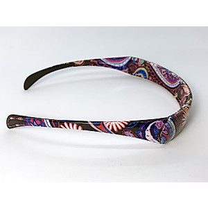 Hinged Headband fits like sunglasses providing lift and style without giving you a headache - by SqHair Band (Paisley), womens
