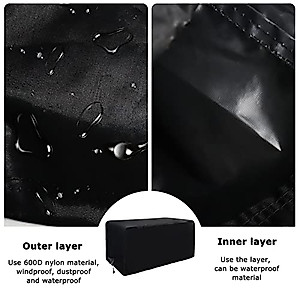 VOONKE Folding Dust-Proof Station Wagon Cover, Garden Trolley Cover, Suitable for Outdoor Station Wagon, Waterproof, Dust-Proof, Ultraviolet Resistant - 50 "Lx 20" W x 27 "H (excluding Wagon)