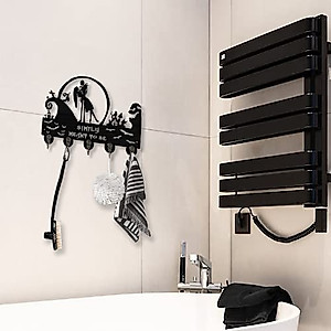 SANDIKSHA Cartoon Key Holder, Animation Style Wall Mount Organizer Wooden Key Rack with 5 Key Hooks, Rustic Home Wall Mounted Key Hangers Decor for Entryway Door Bathroom Kitchen，Gifts for Children…