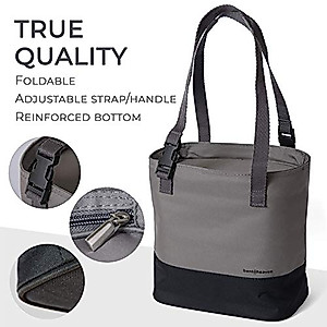 Premium Bento Lunch Box with Insulated Lunch Bag - Box Includes Sauce Cup, Divider, Cutlery & Chopsticks - Bag Made of Durable Materials, Variable Strap/Handler, Wide Opening - Zero Waste & Food-Safe