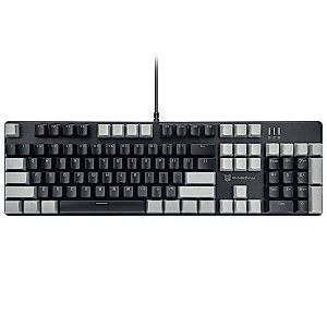 Mechanical Keyboard Gaming Keyboard | Black Switch, Black Grey Color & White Backlit Keyboard | 104 Keys US Layout | Wired Gaming Keyboard | Hot Swappable Mechanical Keyboard, PC Gaming Keyboard