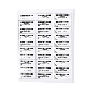 Buhbo 30-UP FBA Product Sticker Labels 1" x 2-5/8" Address Labels for Laser & Ink Jet Printers (500 Sheets, 15,000 Labels)