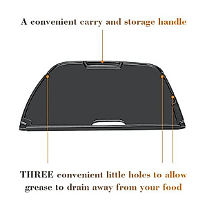 Hisencn Cast Iron Reversible Griddle for Napoleon Portable Barbecue Grill All TravelQ 285 Series, for Napoleon Pro285x, PRO285X-BK, PRO285-BK, PRO285, TQ285X, TQ285X-1, TQ285X-BL, Non-Stick, 1-Pack