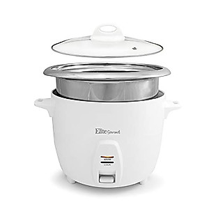 10-cup Rice Cooker With Stainless Steel Pot Silver White Ready Indicator Light