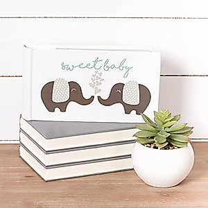 Haven Home Decor Sweet Baby Album, for 80 4'x6' Photos, White, 8.5' x 4.5' x 1'