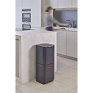 Joseph Joseph Intelligent Totem Compact Waste Separation & Recycling Unit-Graphite, 40 Liter/10.6 Gallon