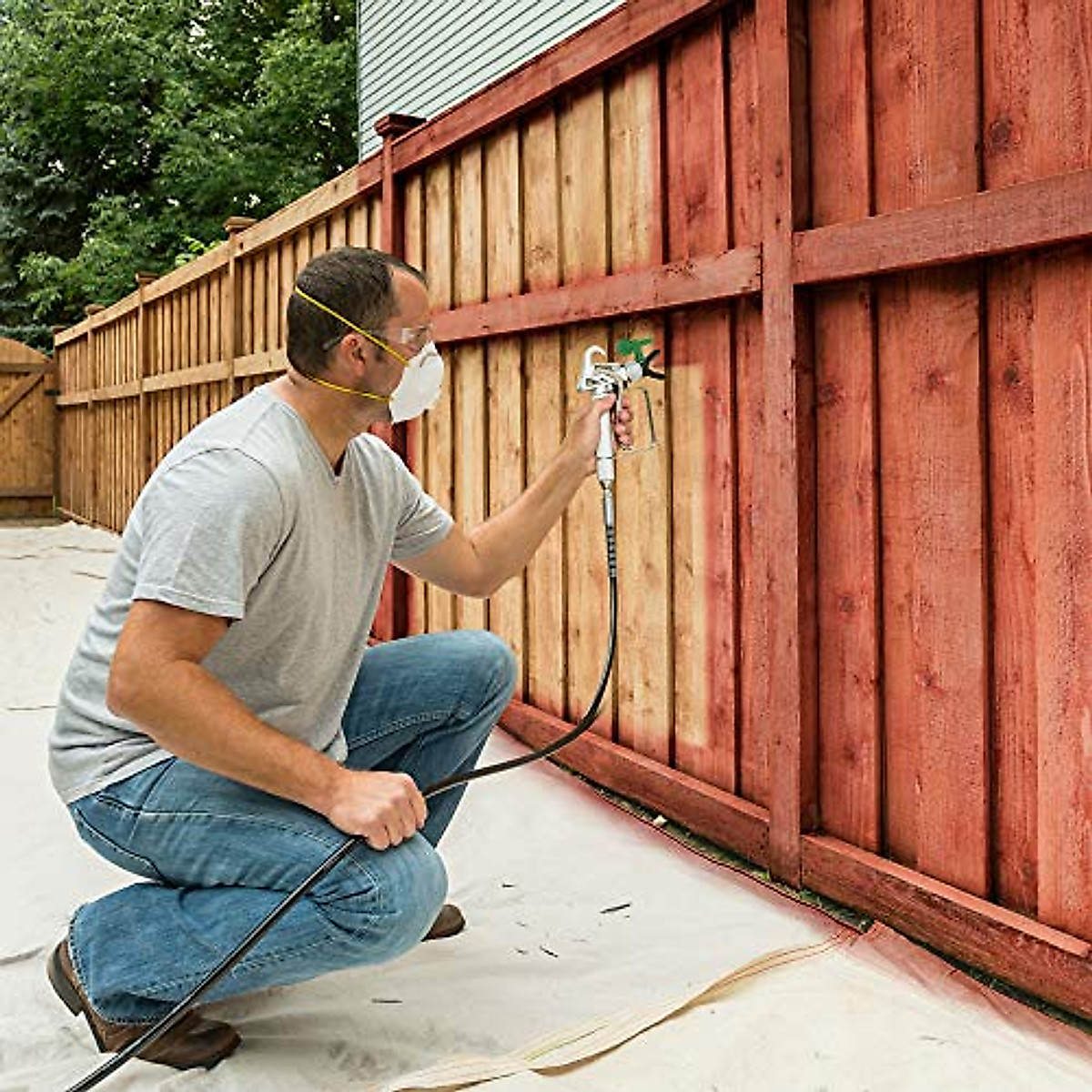 Wagner Spraytech 2422951 Control Pro 130 Paint Sprayer Kit, High Efficiency Airless Sprayer with Low Overspray & 12" Extension, 515 & 413 Tip for Large Projects, Yellow