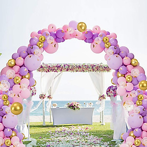 Pink and Purple Balloon Garland Kit - 118pcs Pink and Purple Balloons with Gold Butterflies - Perfect for Butterfly Party Decorations, Baby Shower Decorations, Girls' Birthday and Wedding.