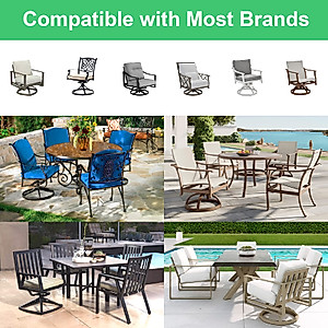 Anwenk 4Pack Patio Rocking Chair Spring Plate Replacement Part Fiberglass Spring Plates Swivel Rocker Chair Lawn Furniture Repair Replacement for Universal Outdoor Patio Furniture, 2.5" x 5"x0.25”