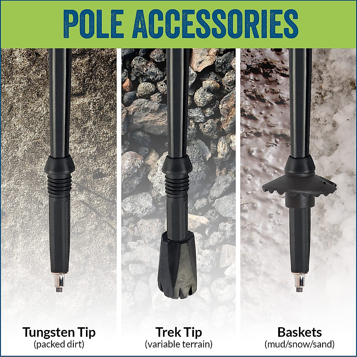 York Nordic Hiking & Walking Poles - Cushion Foam Hiking Grips - Lightweight, Adjustable, and Collapsible -2 Pieces Adjustable w/flip Locks, and Travel Bag (Green Zen) - Heights 5'4"-6'2"