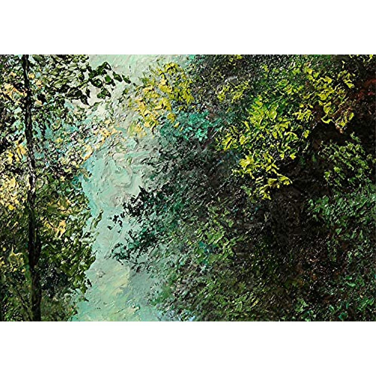 SOLD The Mysterious Woods, Lush Forest Trees By Internationally Renown Artist Andre Dluhos
