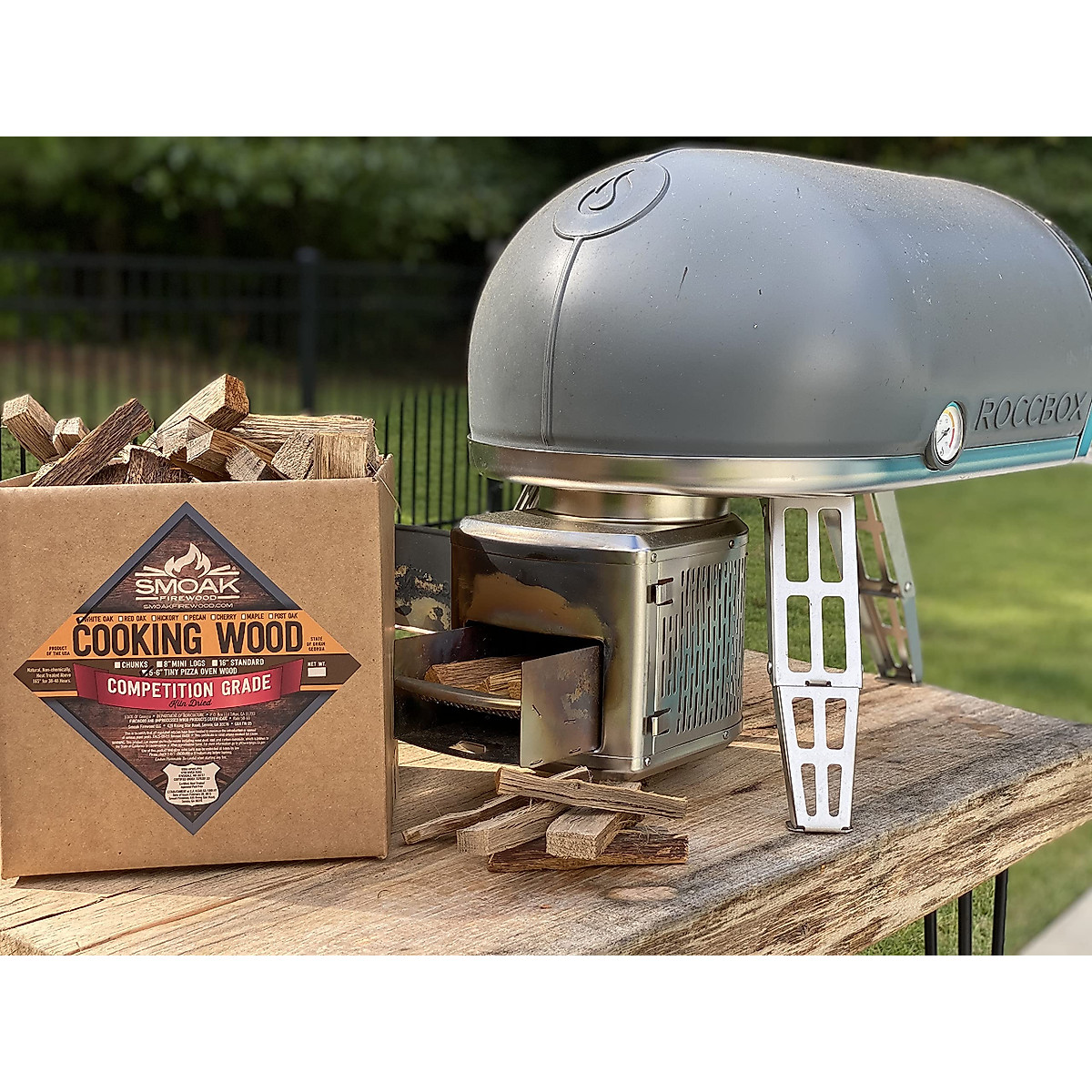 Smoak Firewood Cooking Wood Mini Splits - USDA Certified Kiln Dried (White Oak, 5-6in Tiny Pizza Oven Wood) for Portable Pizza ovens or MESA Solo Stove(729 Cubic Inches)
