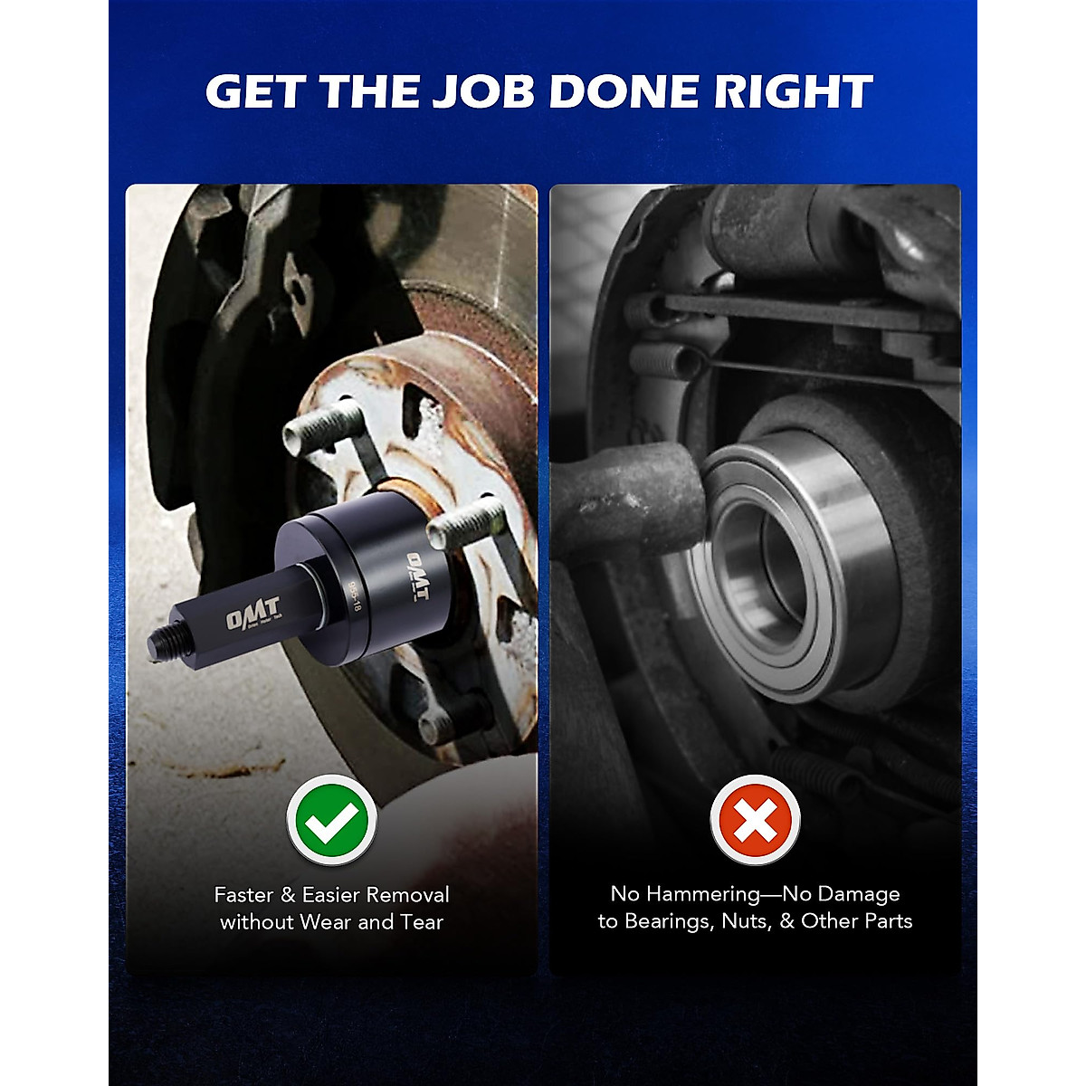 Orion Motor Tech Wheel Bearing Press Kit for Front Wheel Drive Bearing Removal & Installation, 24pc Wheel Bearing Puller Tool Set with Sliding Screws Universal Bushings Sleeves Storage Case