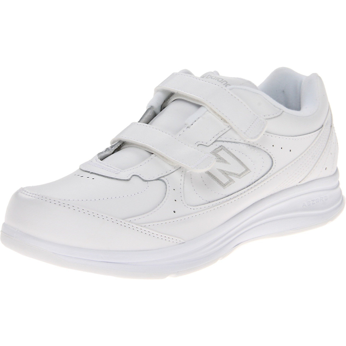 New Balance Women's 577 V1 Hook and Loop Shoe, White, 8 Wide