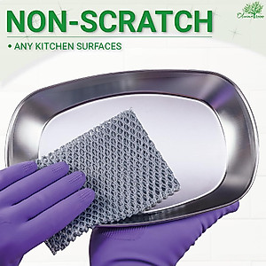 Olivia tree 5PCS Monotone Dish Washing Net Cloths, Dish mesh net,Scourer, Quick Dry, Perfect Scrubber for Washing Dishes 11 inch x11 inch Dish scubber