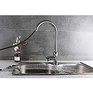 ShiSyan Y-LKUN Kitchen Vegetable Pot Taps Pull Type Rotate Faucet The Two Mode Nozzle Cold Heat Mixing Valve Sink Single Handle Water-tap