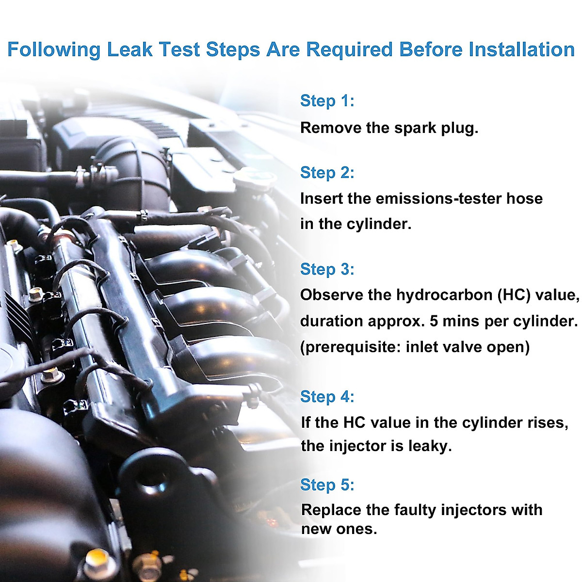 X AUTOHAUX 16450-5LA-A01 Fuel Injector Nozzle Flow Matched Replacement for Honda Accord 13-17 for Honda CR-V 15-17 for Acura ILX TLX 15-17 2.4L 4pcs