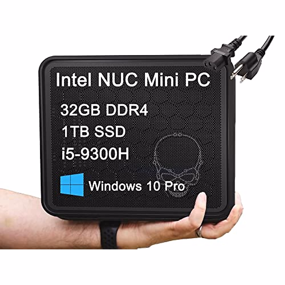 Intel NUC 9 NUC9i5QNX Ghost Skull Canyon Extreme Gaming Box Elite Business Desktop (Intel Quad-Core i5-9300H (Beat i7-7700HQ), 32GB RAM, 1TB PCIe SSD) Thunderbolt, Wi-Fi 6, Windows 10 Pro