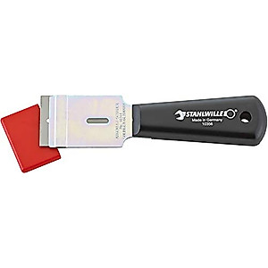 Stahlwille 74270005 Scraper, for Removing Residues of Adhesive and Stickers from Vehicle Glass, Blade 40mm wide, 0.3mm thick, Interchangeable Blade, Made in Germany