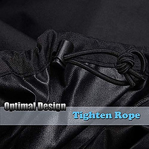 Himal Outdoors Pro Lawn Mower Cover - Heavy Duty 600D Polyester Oxford, Waterproof, UV Resistant, Universal Size Tractor Cover Fits Decks up to 54’’ with Storage Bag, Black