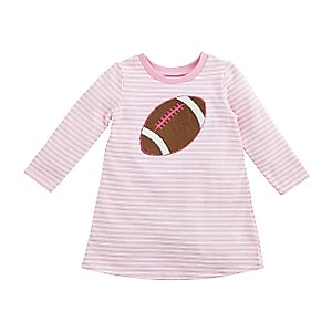Mud Pie baby girls Mud Pie Football Tshirt Dress, Football, 12-18 Months US