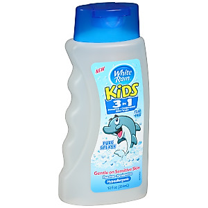 White Rain Kids Pure Splash 3 In Allergenic Shampoo Conditioner Body Wash, Multi, 12 Fl Oz (900089)