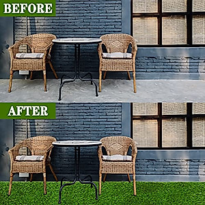 AYOHA Artificial Turf 4' x 5' with Drainage, 1.38 Inch Realistic Fake Grass Rug Indoor Outdoor Lawn Landscape for Garden, Balcony, Patio, Synthetic Grass Mat for Dogs, Customized