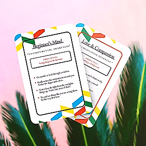 Allura & Arcia 52 Mindfulness Cards - Stress Less, Mindful Meditation, Gratitude, Kindness, Self Care & Relaxation