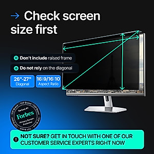 VINTEZ Universal Acrylic 26, 27 Inch Computer Privacy Screen Filter for Widescreen Computer Monitors - 24.1" x 15.1" (612 x 384 mm) - Monitor Frame Hanging Type