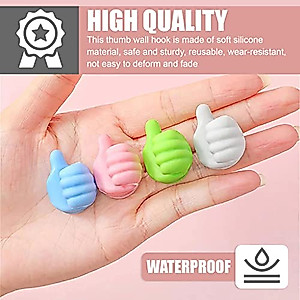 Dazzle fairy Thumb Wall Hooks Cable Holder – Pack of 24 Self Adhesive Thumb Hooks | Hanging Cable Clips Key Hook Multi-Function Wall Hooks for Cable Management