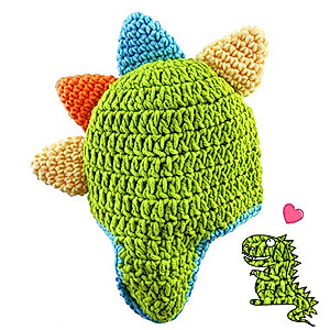 Newborn Green Dinosaur Costume Crochet Knitted Costume Hat Pants Photography Props Costume Set Newborn Photography Prop Dinosaur Christmas（0-12 Months）