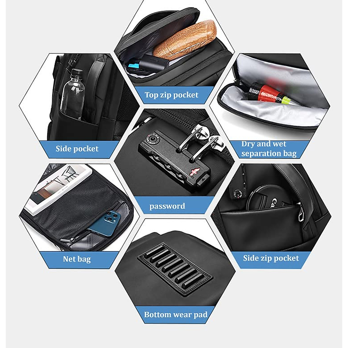 Men travel Professional camera backpack With tripod bracket, Detachable into a Anti-theft travel 17 inch Laptop Backpack, 40L outdoors business backpack,Applicable to digital SLR camera