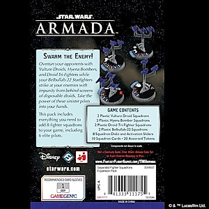 Star Wars Armada Separatist Fighter Squadrons EXPANSION PACK | Miniatures Battle Game | Strategy Game for Adults and Teens | Ages 14+ | 2 Players | Avg. Playtime 2 Hours | Made by Fantasy Flight Games