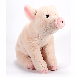 The Petting Zoo Pig Stuffed Animal Plushie, Gifts for Kids, Wild Onez Farm Animals, Pig Plush Toy 12 inches