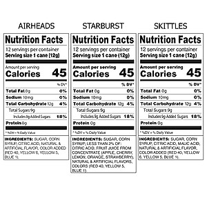 Starburst, Skittles, and Airheads Candy Cane Mixed Pack 3s