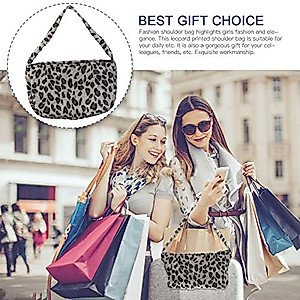 VALICLUD Shoulder Bag Leopard Print Purse Faux Fur Hobo Handbag Small Cheetah Print Purses for Women
