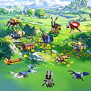 WINGIFT 12 Pcs Scorpion Building Blocks Set-12 in 1 Pre Filled Easter Eggs, Egg Surprise Animal Toys, Easter Egg Hunting,Easter Basket Stuffers,Party Favor for Kids,Birthday,Goodie Bag,Carnival Prizes