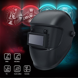 Argon Arc Welding Helmets 3.86"x1.61", Detachable Flip-up Without Delay, Black Glass Lift Front Welding Mask with Adjustable Headgear, Shade 10