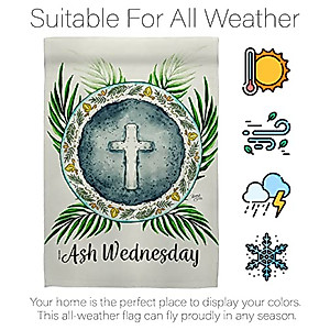 Breeze Decor Holy Ash Wednesday Garden Flag Religious Faith Hope Grace Peace Dove Christian Religion Easter House Decoration Banner Small Yard Gift Double-Sided, Made in USA