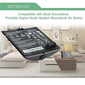 300769-003 Battery Replacement for Bose Sounddock Portable Digital Music System SoundLink Air Series 300769-001 300769-004 300769-002 300770-001 4ICR19/66 16.8V 32Wh 2200mAh