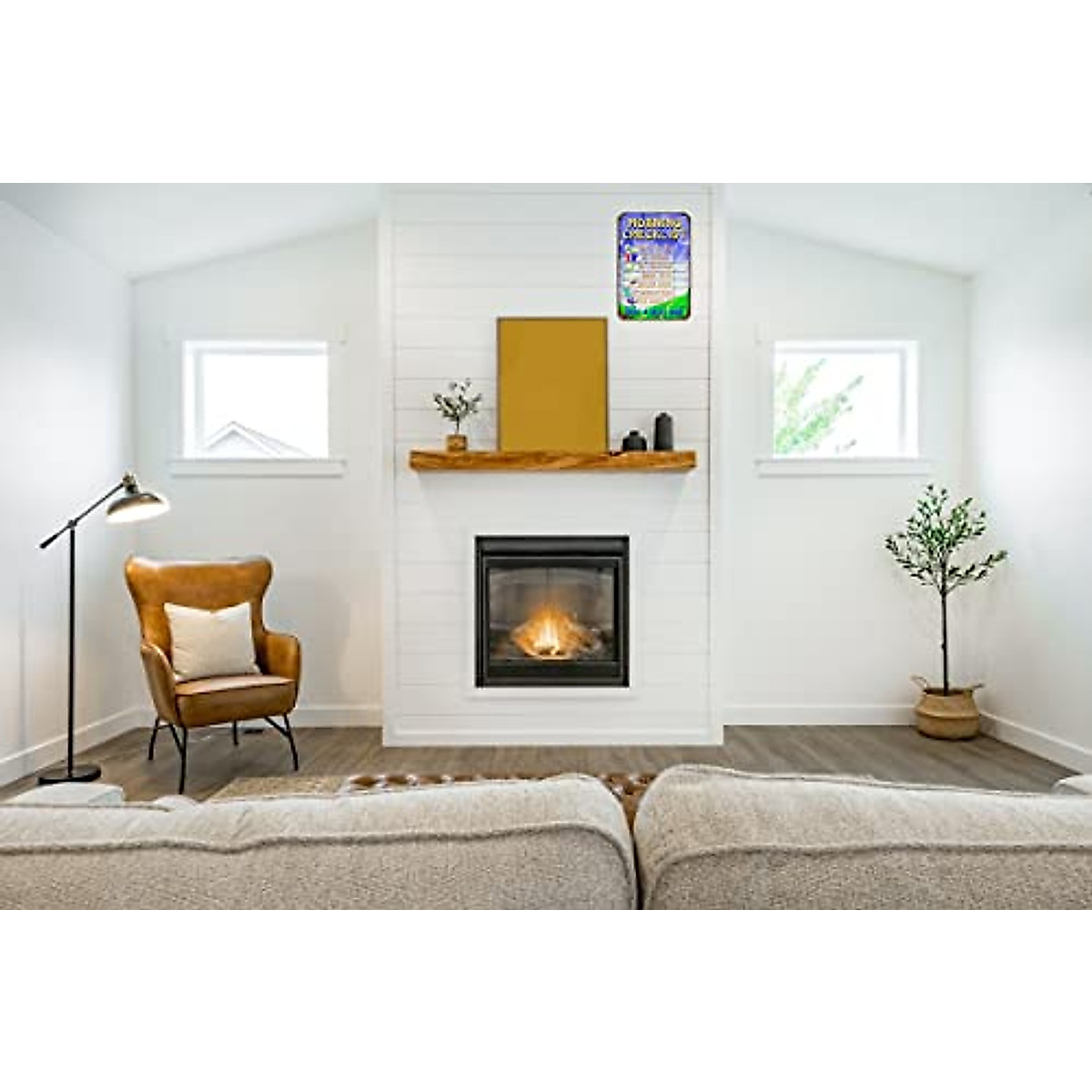 Daily Morning Routine Reward Chart For Kids And Autism - Tin Learning Calendar For Kids, Teaching Tool Vintage Wall Decor For Bedroom College Apartment Bar Club 8x12 Inch