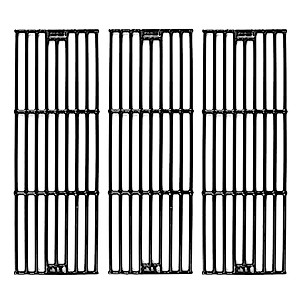 Hisencn Porcelain Cast Iron Cooking Grates for Char-Griller Duo 5050, 3001, 5650, 3008, 3030, 3725, 4000, 2121, King Griller 3008 5252, 19.75 inch Coated Cast Iron Grill Grids Replacement