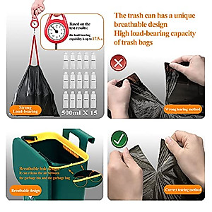 Ronnaquetta 2.4 Gallon Trash Can with Lid and 225 Count 4 Gallon Drawstring Garbage Bags Garbage Can Kitchen Compost Bin Kitchen Garbage Bin Kitchen Composting Bin Kitchen Trash Bin Food Waste Bin