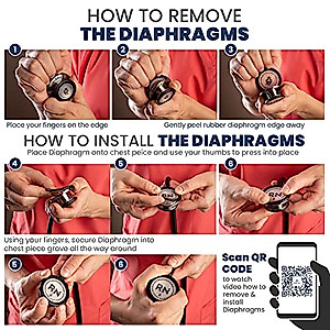 BJÖRN HALL Stethoscope Diaphragm for RN Registered Nurse | Fits Björn Hall, Littmann Classic III & Cardiology IV Stethoscopes | Diaphragm Replacement Cover Rim | Perfect Gift | RN